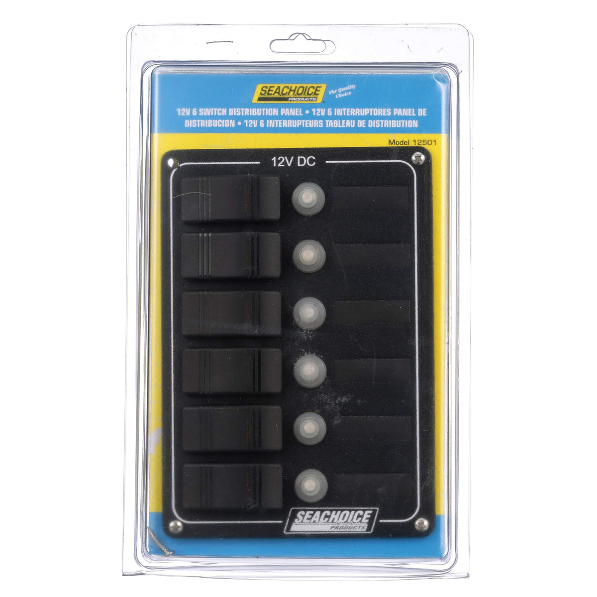 Sea choice Products 12v 6 Switch Distribution Panel – Tangled Tackle Co