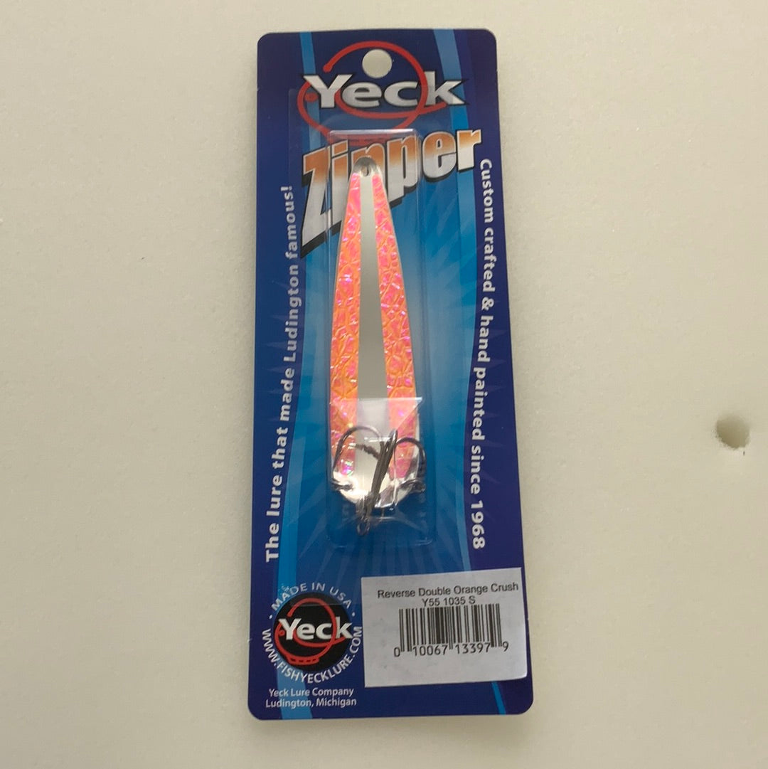 Yeck Zipper Y551035S Reverse Double Orange Crush – Tangled Tackle Co