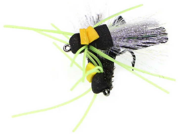 Floating Foam Black Hopper Dry Fly – Tangled Tackle Co