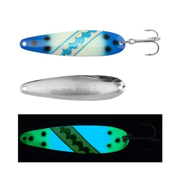 Moonshine Lures Trolling Spoon Blue Knight – Tangled Tackle Co.