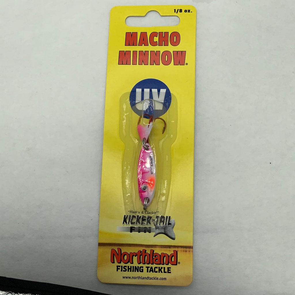 Macho Minnow 1/8oz UV Pink Tiger – Tangled Tackle Co