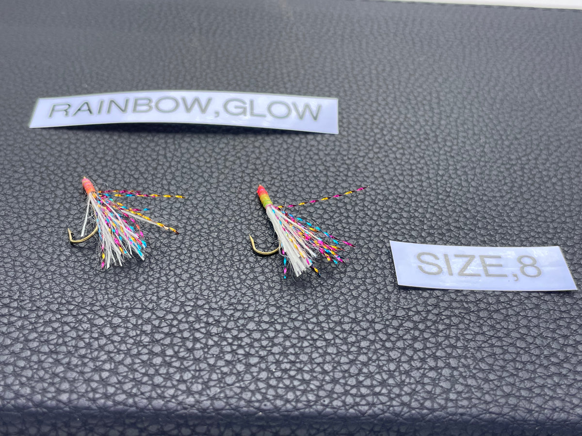 TTC FLY-2pk RAINBOW, GLOW sz8 – Tangled Tackle Co