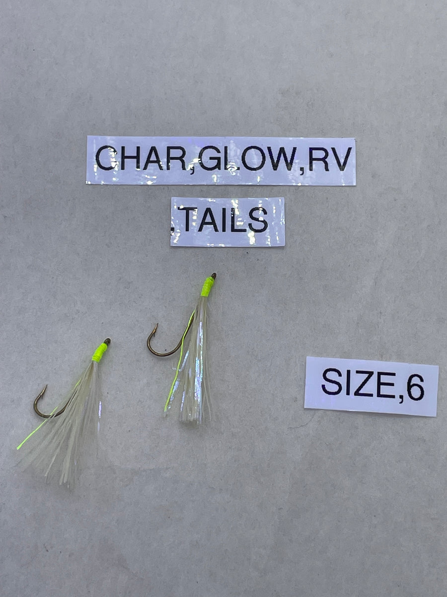 TTC FLY-2pk CHAR,GLOW,RV,TAILS sz6 – Tangled Tackle Co